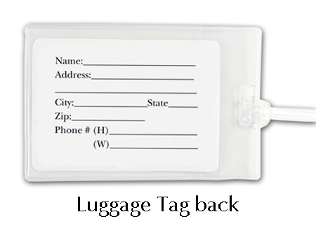 Custom Plastic Luggage Tags | Personalized Tags | Harmony Designs